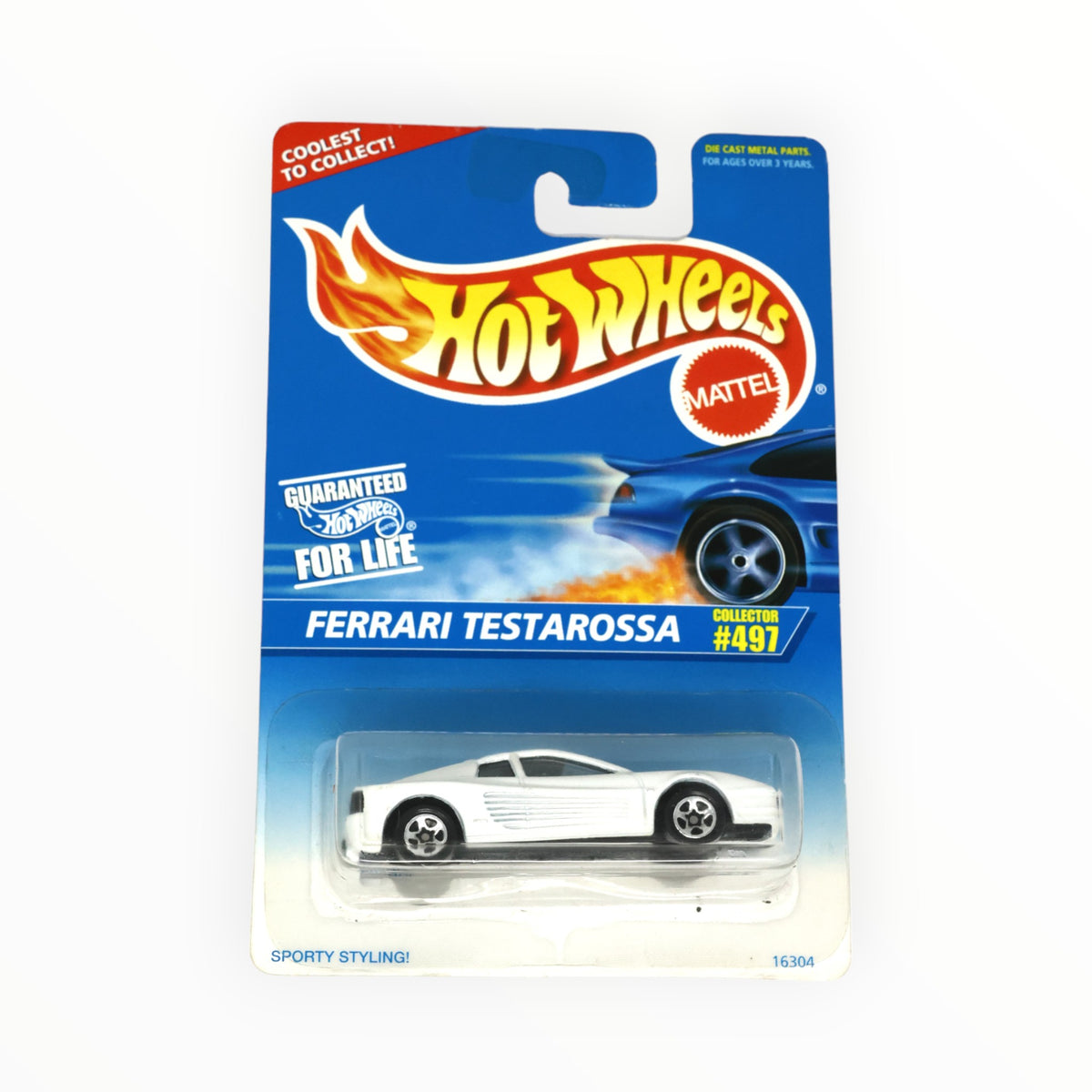 Hot Wheels Ferrari Testarossa (White w/ 5SP's) - Mainline (1996) #497 ...