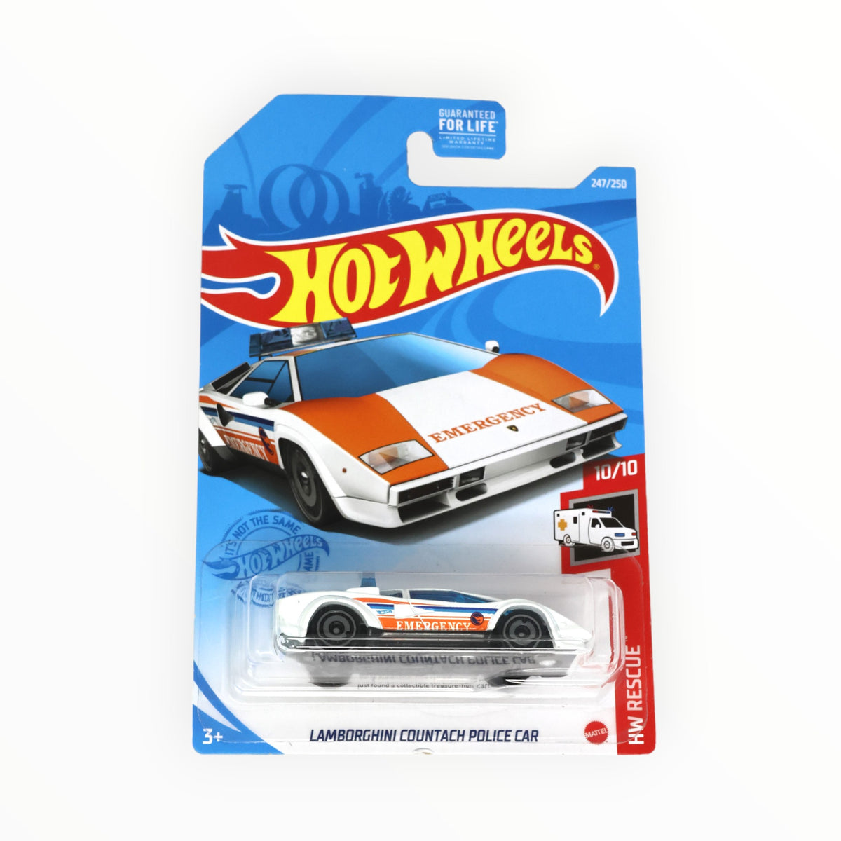 Hot Wheels Lamborghini Countach Police Car (Treasure Hunt) Mainline (2 ...