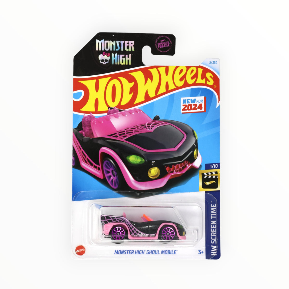 Hot Wheels Monster High Ghoul Mobile - Mainline (2024) 3/250 — 99Diecast